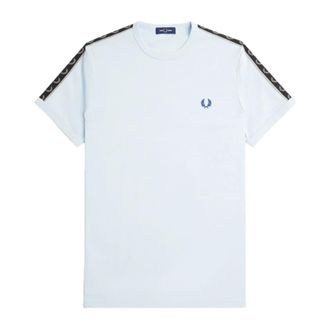 Fred Perry Ringer T-Shirt mit Lorbeerkranz - - Tops - Herren - Blau - L