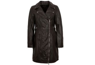 Jilani Lederjacke Juniper Jilani - Damen Ledermantel Lammnappa chocolate torte