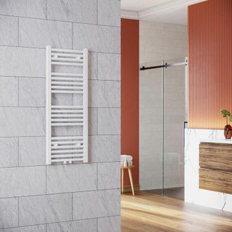 Sonni Handtuchtrockner Bad Badheizkörper Heizkörper Mittelanschluss Handtuchwärmer Weiß 1000x400mm - Sonni