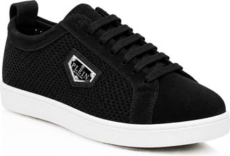 Philipp Plein Perforated Suede Low-Top Sneakers