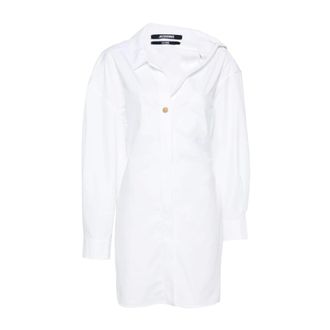 Jacquemus Femme, Robes, Blanc, Taille: 38 FR Robe Chemise Mini Blanche