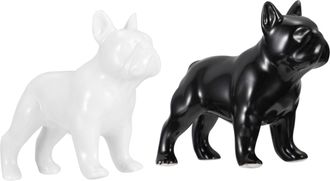 Holibanna 2st&uuml;cke Keramik Bastel Dekor Hund Figur Modellierung Keramik Hund Dekor Garten Dekoration Blumentopf Ornament Tischdekoration