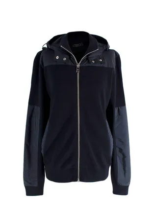 Prada Navy Nylon and Wool Windbreaker Size M