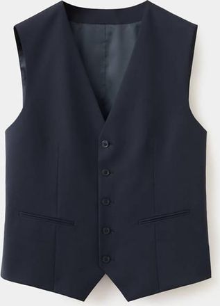 Mango Gilet de costume Turin 100% laine bleu marine - Homme - 46 - MANGO MAN