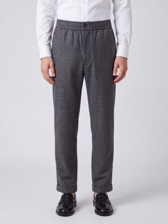 Giorgio Armani Pantalon slim fit en laine vierge et cachemire &agrave; taille &eacute;lastique