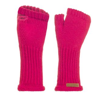 Knit Factory Cleo Handstulpen - Fingerlose Handschuhe - Gestrickte Handschuhe für Winter - Damen Handstulpen aus Wolle - Hochwertige Qualität - Fuchsia