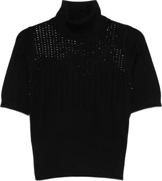 Seventy t-shirt à ornements strassés - Noir