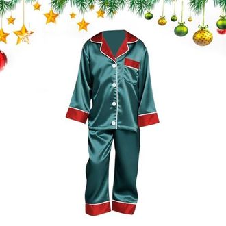 Generico Pyjama de No&euml;l pour famille - Manches longues confortable avec boutons pour f&ecirc;tes | Pyjama de No&euml;l pour la famille - Automne, Halloween, hiver, f&ecirc;tes,