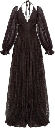 Etro Femme, Robes, Brun, Taille: 36 FR Longue Robe en Dentelle avec Motif Paisley