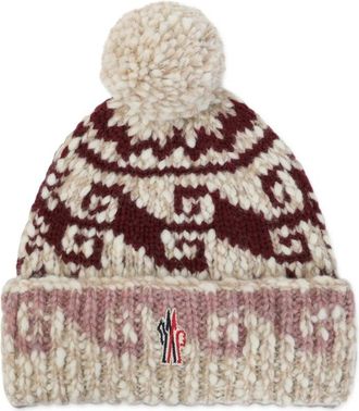 Moncler Pom-pom Intarsia-knit Beanie Hat