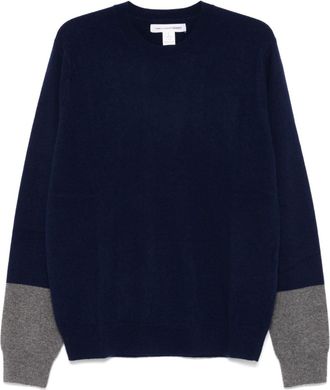 Comme Des Garçons Pullover in Colour-Block-Optik - Blau