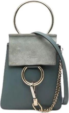 Chlo&eacute; Pre-owned Faye Bracelet Bag - Femme - Pre-owned - Bleu - Taille: ONE Size