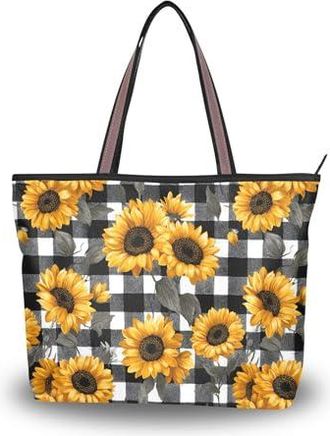 Alaza Grand sac fourre-tout, sac à bandoulière pour femme, sac à main décontracté, sac à main décontracté de grande capacité, sac de courses avec poches zip