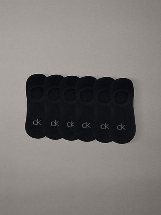 Calvin Klein Lot de 6 paires de chaussettes invisibles anti-d&eacute;rapantes