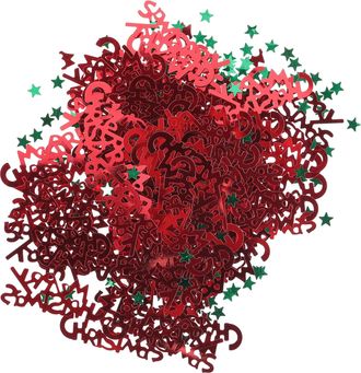 Artibetter 3 St&uuml;ck Weihnachtskonfetti Kunststoff Rot Gr&uuml;n Gold Pailletten Schneeflocken Streudeko f&uuml;r Weihnachtsfeier Tischdekoration Party Deko