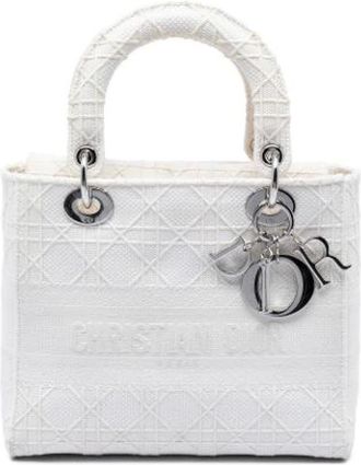Dior Sac Lady D-Lite Pre-owned - Femme - Pre-owned - Blanc - Taille: ONE Size
