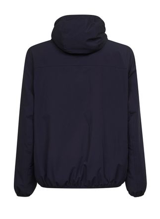 Brunello Cucinelli Mens Hooded Nylon Jacket Blue Polyamide Bomber