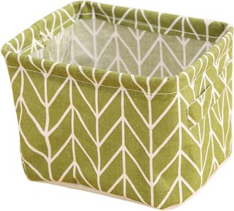 Generic Zusammenklappbarer Stoff-Aufbewahrungsw&uuml;rfel-Organizer mit Griffen. Faltbare Stoff-Aufbewahrungsw&uuml;rfelbox f&uuml;r Kinder (Green, One Size)