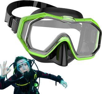 Generic Schnorchel-Schwimmmobines - Anti-Beschlag-Hartglas, Nasenschutz | Weiches Silikonsiegel für Erwachsene, wasserdichte Schwimmausrüstung, Tauchmaske, Po