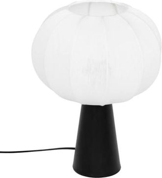 Atmosphera Atmosphera - Lampe &agrave; poser tobie coton argent h33cm