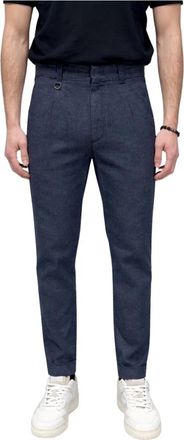 Paolo Pecora Homme, Pantalons, Bleu, Taille: S Pantalon Coupe Carotte