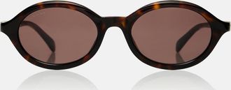 Gucci Lunettes de soleil ovales Signoria