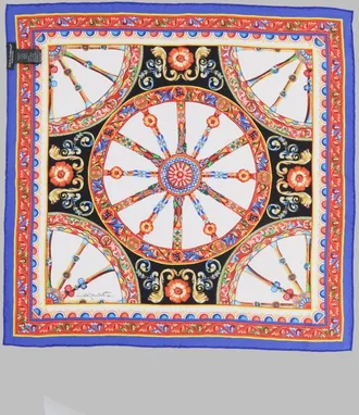 Dolce & Gabbana Silk Twill Foulard Scarf - Black