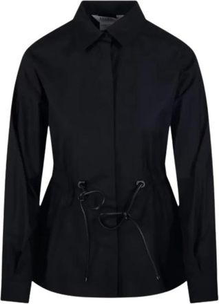 Max Mara Femme, Blouses et Chemises, Noir, Taille: 34 FR Cotton Poplin Shirt
