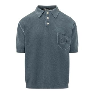 Dsquared2 Embroidered Logo Polo - - Tops - Herren - Blau - S
