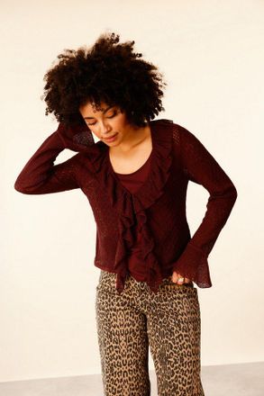 Monari Cardigan Jacke Volants Regular fit mit Volants