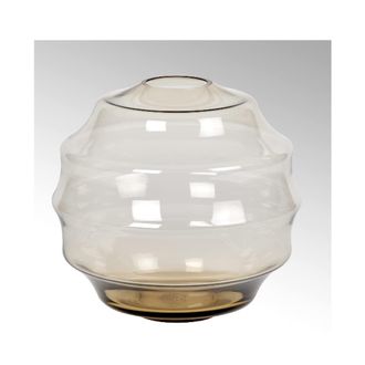 LAMBERT Vase, Blumenvase - Kokon - Glas - Farbe: Vanilla - Ma&szlig;e: (&Oslash;xH) 28 x 26 cm