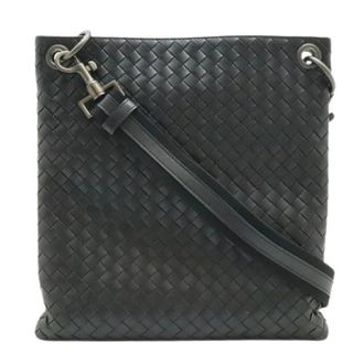 Bottega Veneta Pre-owned Intrecciato Leder Schultertasche - - Pre-owned - Damen - Schwarzk - ONE SIZE