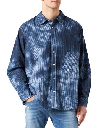 Desigual Mens CAM_ANSEL Tr&auml;gershirt/Cami Shirt, Blue, L