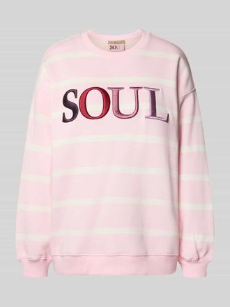 Smith & Soul Oversized Sweatshirt aus Baumwoll-Mix mit Logo-Stickerei