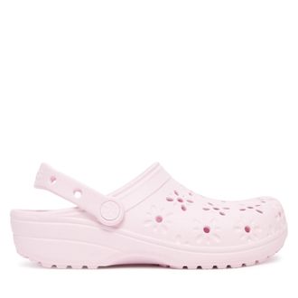 Crocs Pantoletten Crocs Classic Floral Cut Out Clog 210927 Rosa