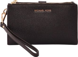 Michael Kors unisex, Accessoires, Noir, Taille: ONE Size Adele Double-Zip Wristlet