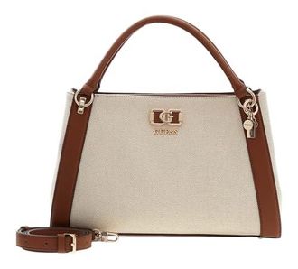 Guess sac &agrave; main sac &agrave; &eacute;paule bandouli&egrave;re Karnilla Girlfriend Satchel Natural/Cognac &eacute;cru