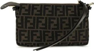 Fendi FF Jacquard Umh&auml;ngetasche - - Bags - Damen - Braun - ONE SIZE