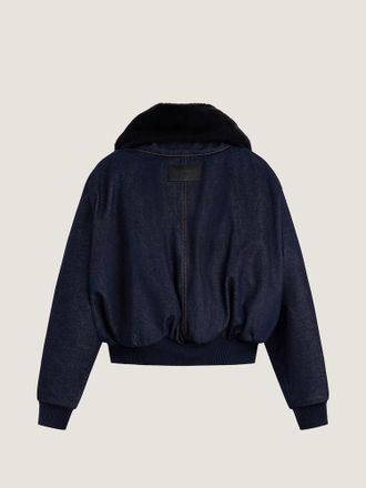 Givenchy Denim Bomber Jacket - Navy