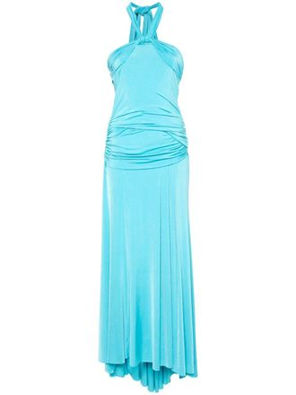 Blugirl Drapiertes Jersey-Kleid - Blau