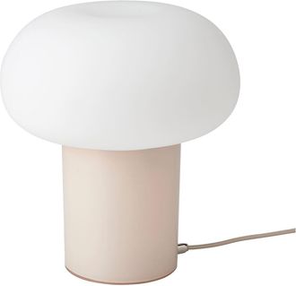 IKEA DEJSA Tischlampe beige/opalwei&szlig;, Glas, 28 cm