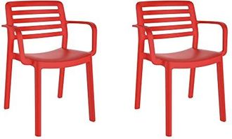 Resol grupo GARBAR Wind Set mit 2 Armlehnen f&uuml;r den Innen- und Au&szlig;enbereich, Garten, Terrasse, Balkon, Wohnzimmer, K&uuml;che, Esszimmer, Design, leicht, stapelb