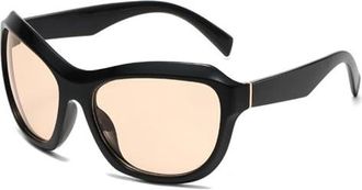 Generic Lunettes De Soleil UV400 &Agrave; Monture Large For Hommes Et Femmes, Id&eacute;ales For La Conduite, Les Vacances, Le Shopping Photo.(Orange)