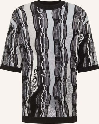 Carlo Colucci Carlo Colucci 3d Strick T-Shirt Favetta schwarz