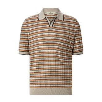 Gran Sasso Preppy Skipper Strickpolo - - Tops - Herren - Braun - 2XL
