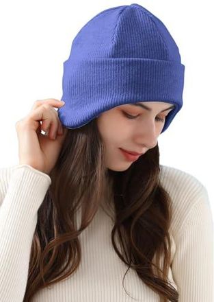 Generic Bonnet Femme Hiver Bonnet Femme Chapeau Femme Hiver Confortable Classique - Bonnet Acrylique Unisexe Hiver, Cache-Oreilles Doux, Chaud et L&eacute;ger pour H