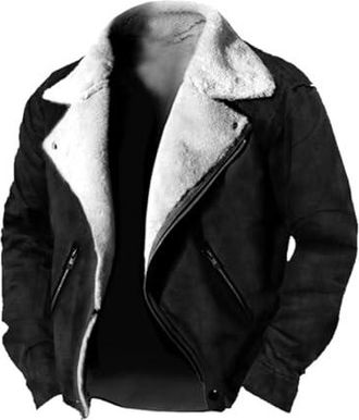 Generic Veste De Travail Homme Manches Longues, Vestes Sport Homme Zipp&eacute; Doux Hiver D&eacute;contract&eacute; Chaude Col Montant Blouson Chic Streetwear Grande Taille Confo