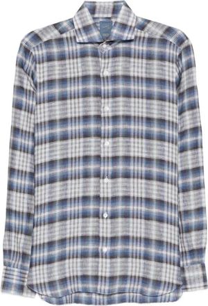 Barba Homme, Chemises, Bleu, Taille: 3XL Chemise &agrave; Manches Longues &agrave; Carreaux