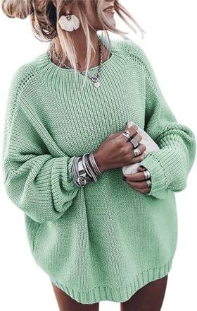 ORANDESIGNE Pull Femme Hiver Chaud Chic et Elegant Large Grosse Maille Ajour&eacute;e Tricot&eacute;e Pull-Over Sweatshirt Pull Chandail Manches Longues D&eacute;contract&eacute;e Ample Knit