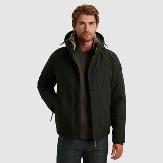 PME Legend Winterjacke PME LEGEND, Herren, Gr. XL, jet schwarz, Web, Obermaterial: 100% Polyester, unifarben mit Farbeinsatz, normal h&uuml;ftlang, Rundhals, B&uuml;ndchen